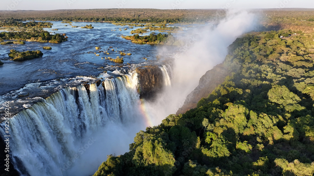 Famous Water Falls At Victoria Falls In Matabeleland North Zimbabwe ...