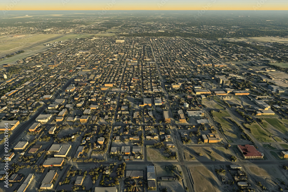 Technical aerial visual, 3D LiDAR GIS aerial map satellite scan model ...