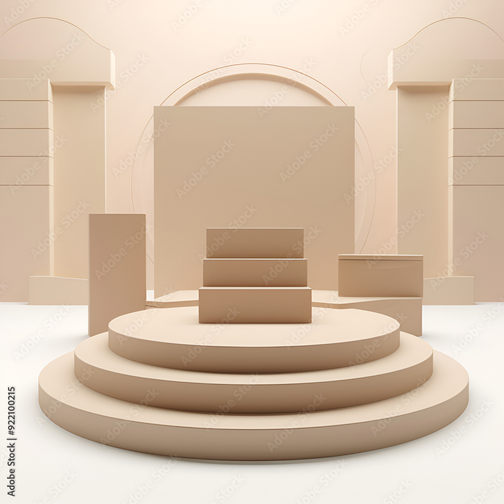 podium background ligt,3d product unique platform in minimalistic style ...