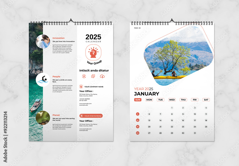 Calendar Layout Stock Template | Adobe Stock