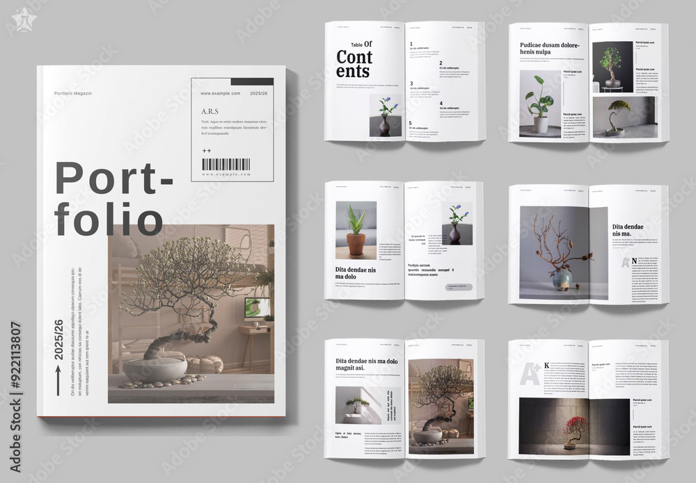Portfolio Magazine Stock Template | Adobe Stock