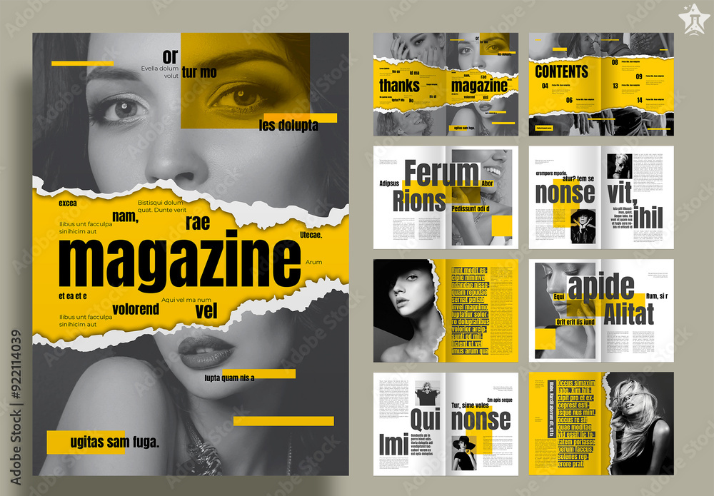 Simple Magazine Stock Template | Adobe Stock