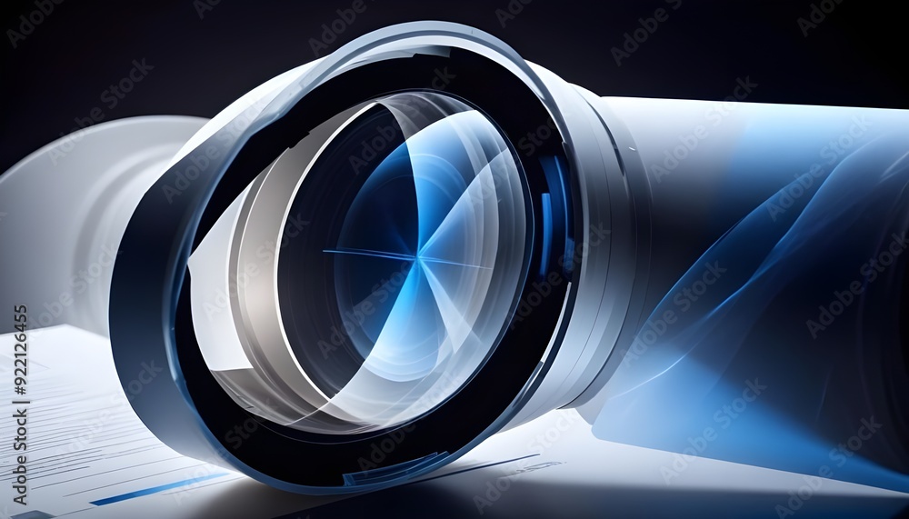 Lens of Clarity: High-Resolution Document Scanning, futuristic camera ...