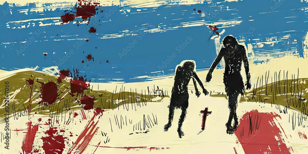 Biblical Story of Cain and Abel from the book of Genesis. Religious ...