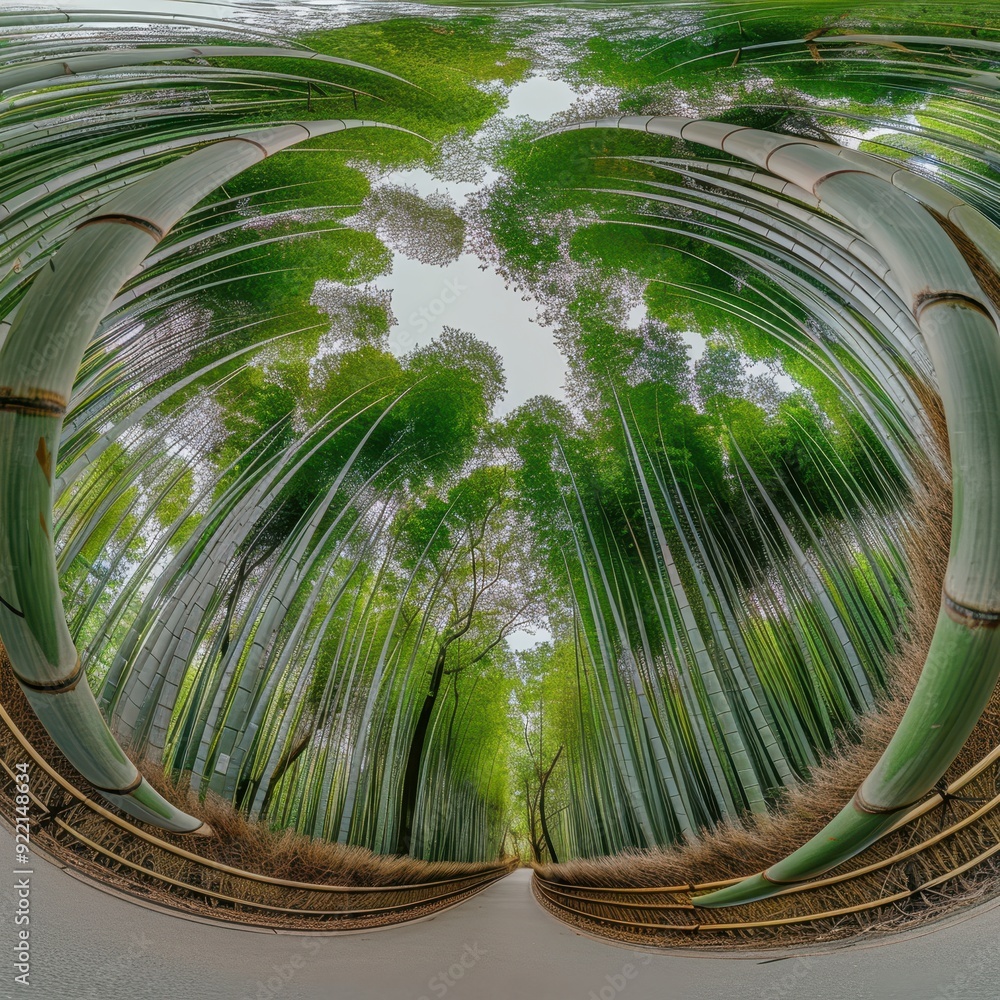 Tranquil Spherical Panoramic View of Kyoto's Bamboo Forest - 32k Super ...