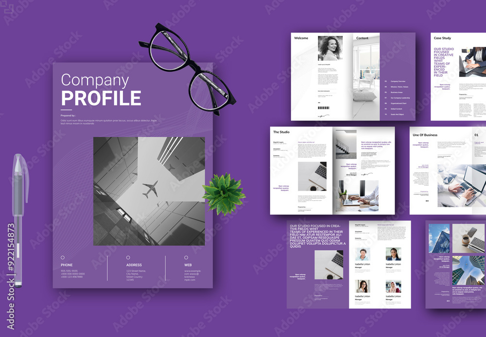 Company Profile Layout Stock Template | Adobe Stock