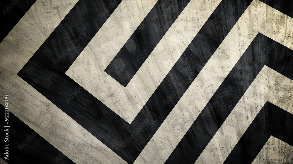 Ancient Labyrinth Texture: A timeless pattern of black and white lines ...