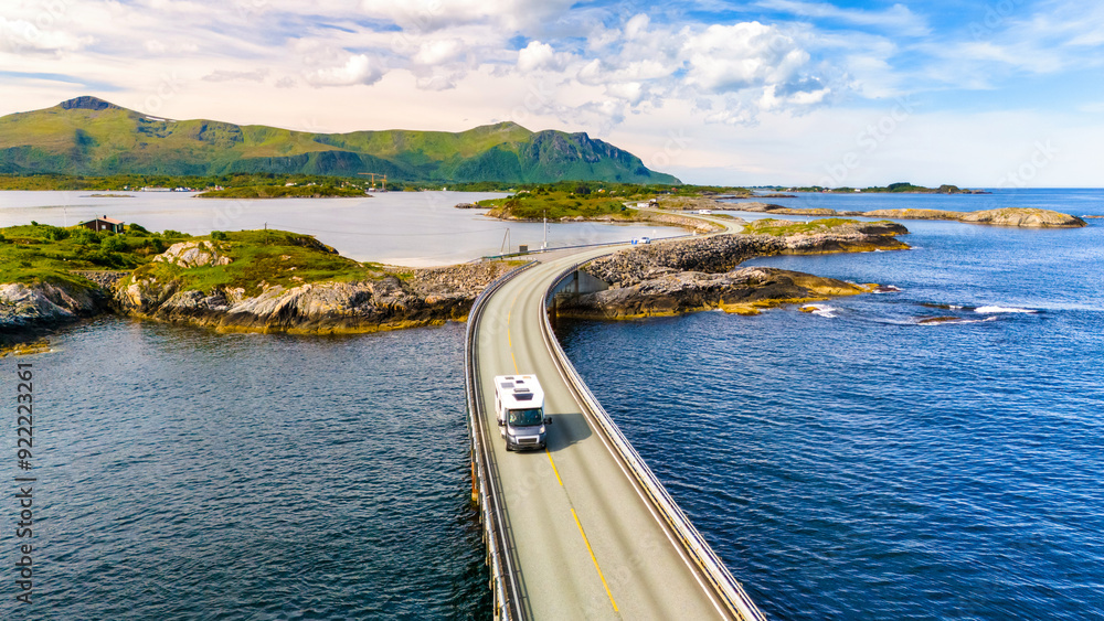 Take a scenic drive along the spectacular Atlantic Road in the coastal ...