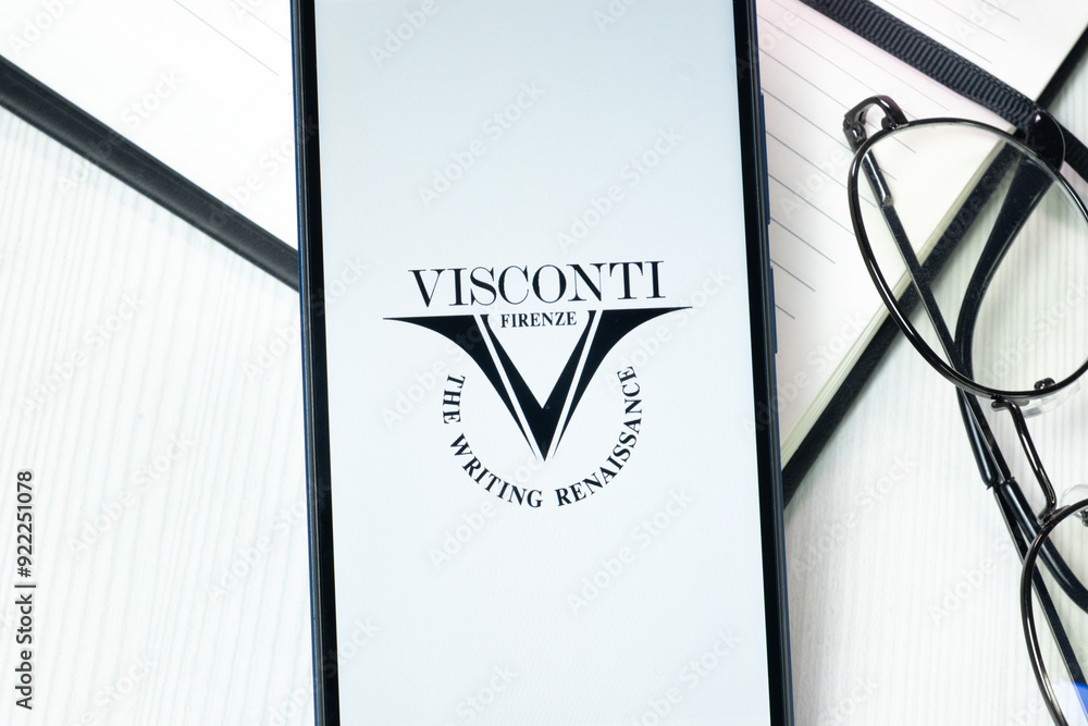 New York, USA - 10 August 2024: Visconti Logo on Phone Screen, Company ...