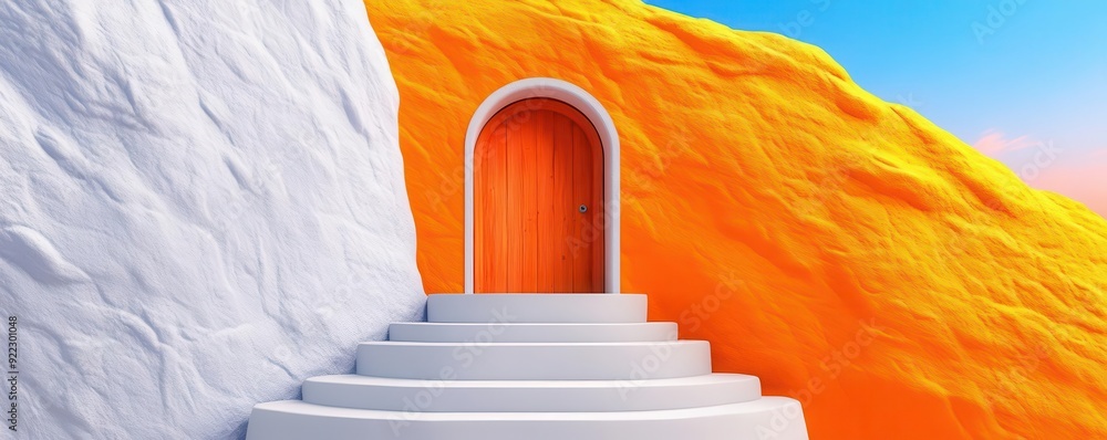 Hidden passage flat design, top view, escape route theme, animation ...