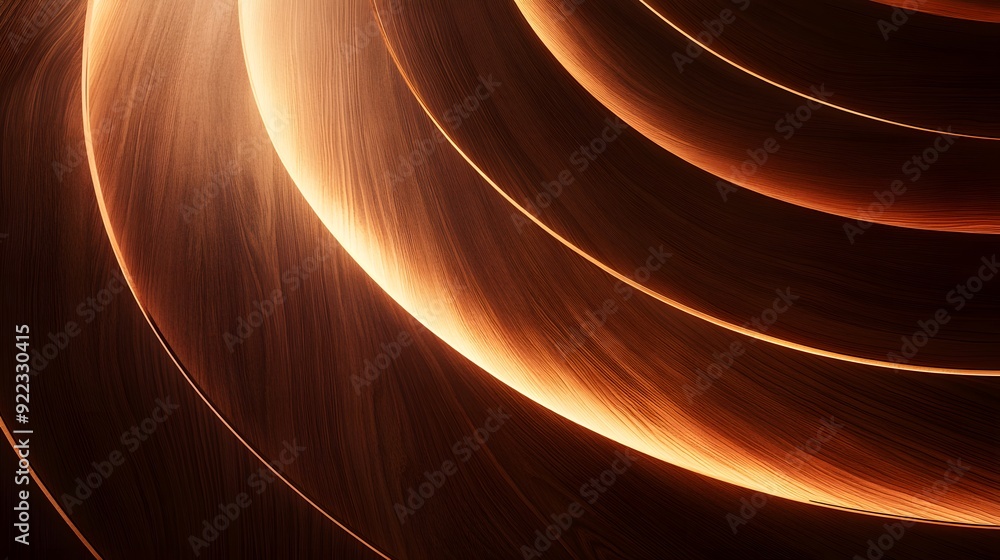 Futuristic shades of brown with a glowing gradient, enhanced by a rich ...