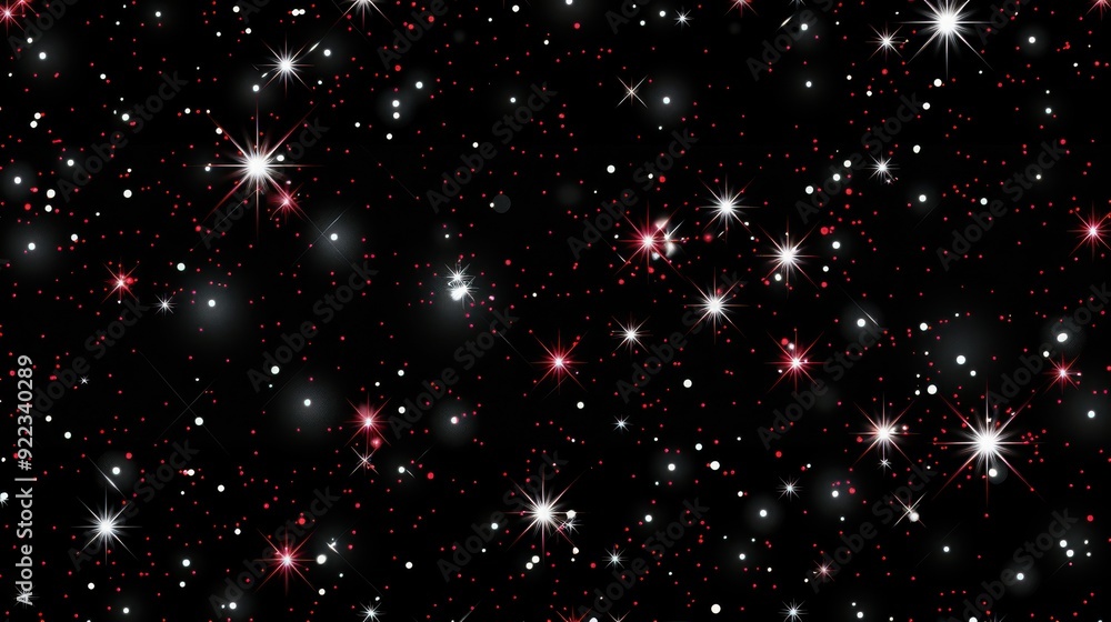 Starry night sky with a multitude of stars of varying brightness and ...