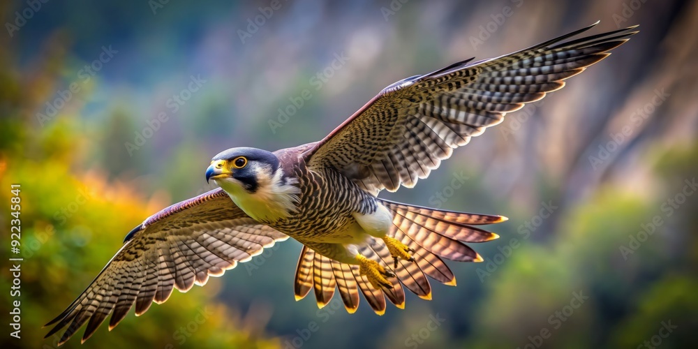 Aerial predator in action: swift falcon soars with remarkable agility ...