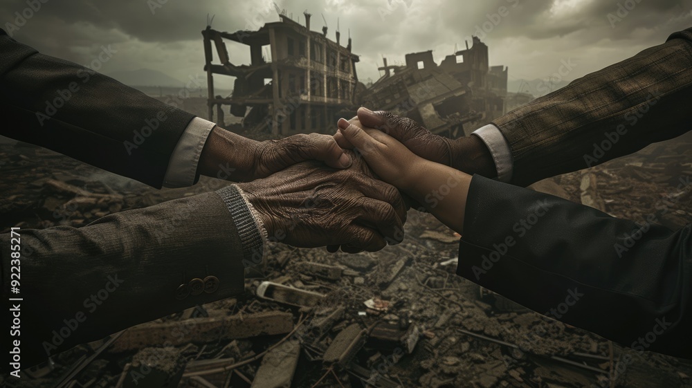 The abstract picture about people hands handing together in a gesture ...