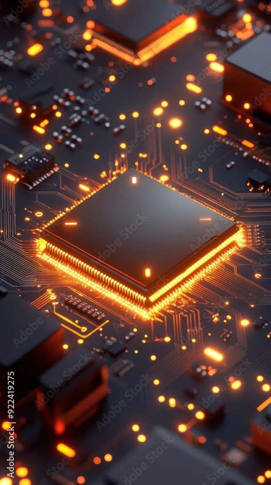 Futuristic Digital Matrix Layers with Glowing Accents A Stunning ...