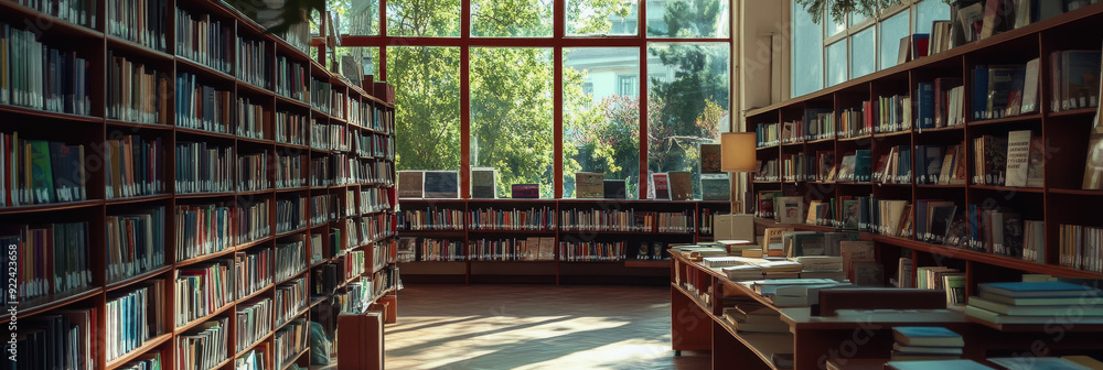 International School Library Day. the school library. children in the ...