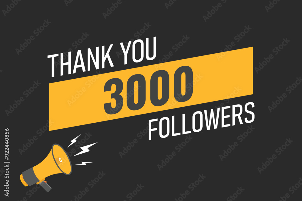 3000 OR 3k followers celebration. Thank you 3000 followers ...