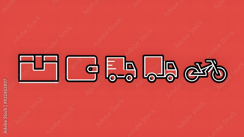 2D icon of a barrel, basket, shovel, sword and shield separated on a ...