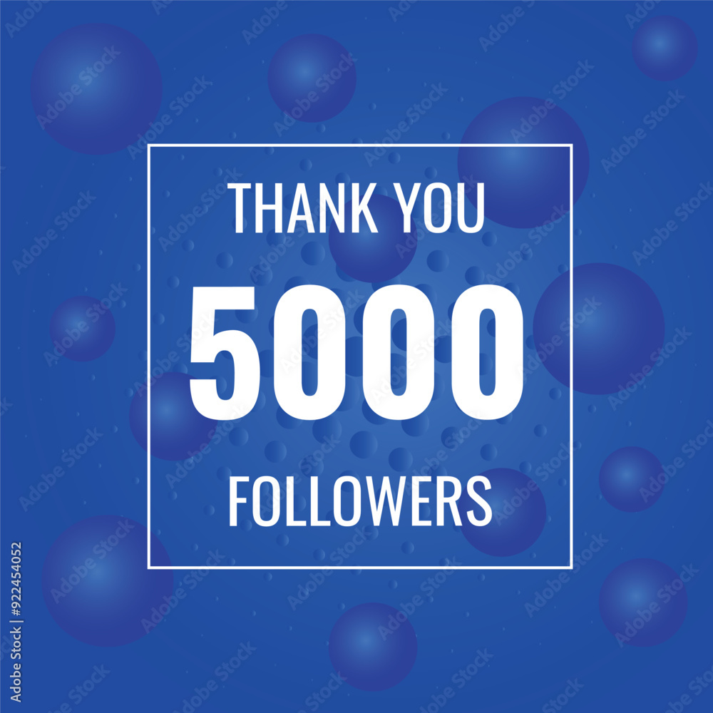 5000 OR 5k followers celebration. Thank you 5000 followers congratulation template banner ...