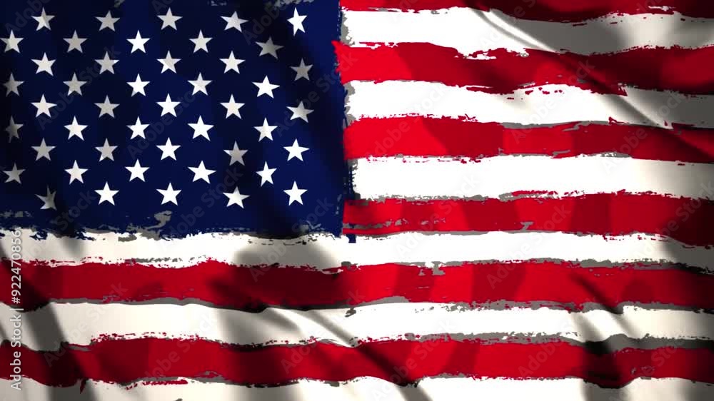 USA Government Flag, Animation American Flag Video, Waving USA Flag ...