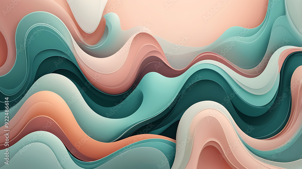Abstract background with flowing, organic shapes in a soothing color ...