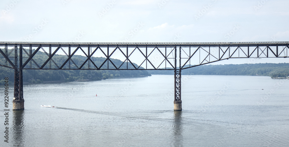 view of walkway over the hudson railroad bridge pedestrian and cycling ...