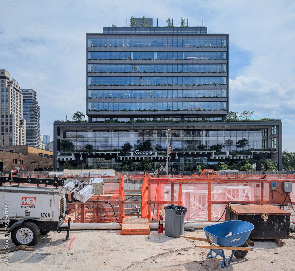 Google tech giant company logo on the front of new corporate ...
