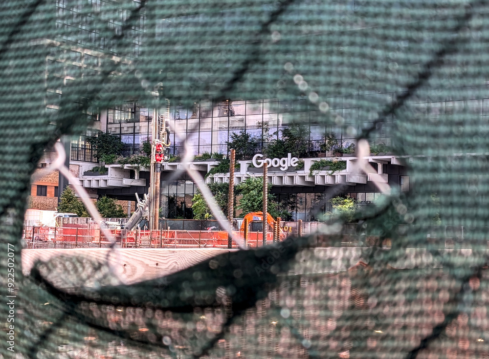 Google tech giant company logo on the front of new corporate ...