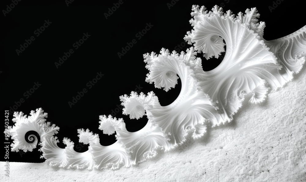 Render a shape that appears to be made up of nested fractals, with self ...