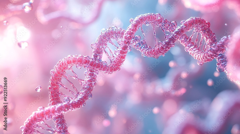 3D Representation of DNA and Chromosomes: A 3D model displaying the ...