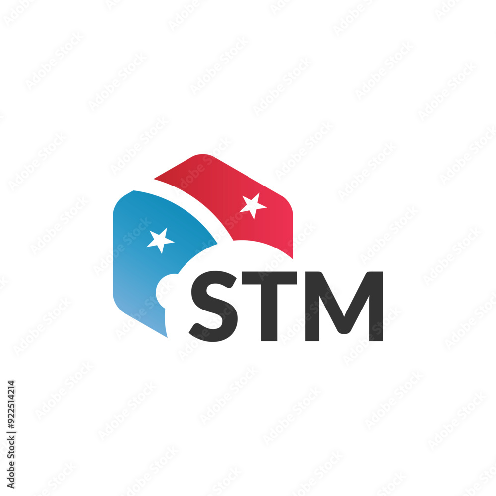 STM letter logo design on white background. Creative modern STM letter ...