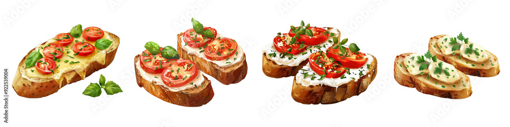 Crostini clipart collection, symbol, logos, icons isolated on ...