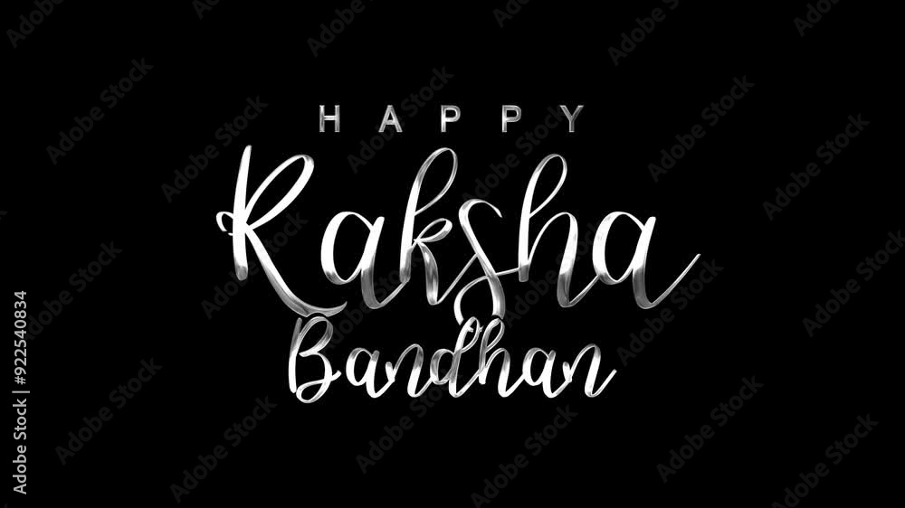 Happy Raksha Bandhan Text Animation on Silver Color. Great for Happy ...
