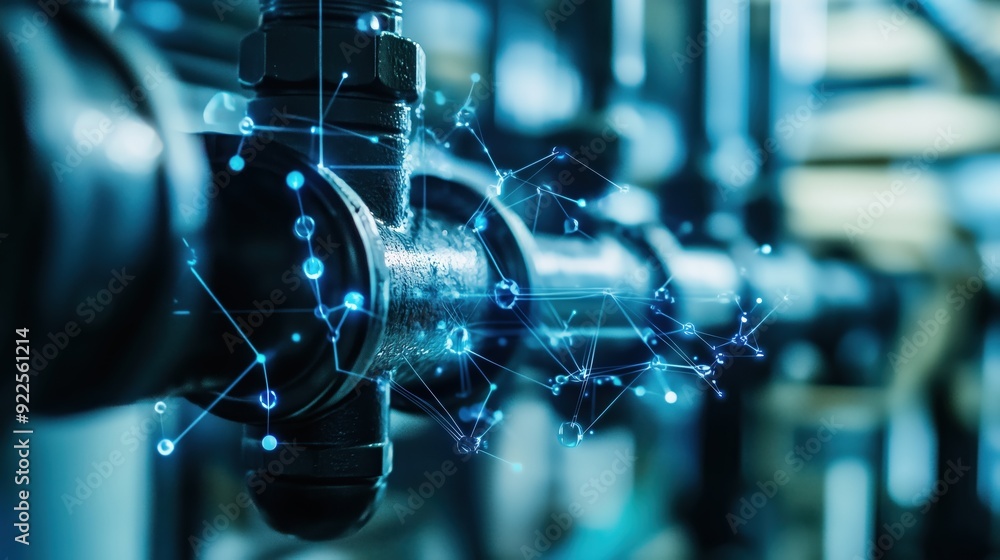 Smart leak detection, sustainable water management. Digital drop ...