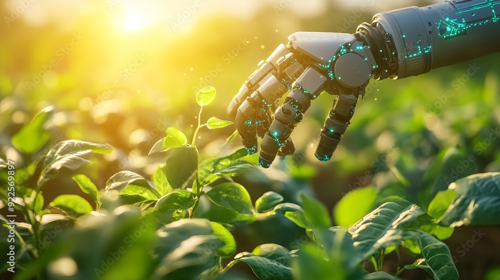 Smart farming technology background utilizing artificial intelligence ...