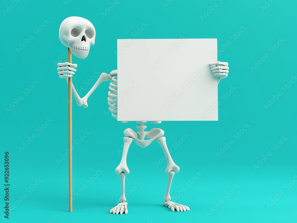 Clay skeleton holding sign series - a silly claymation skeleton ...
