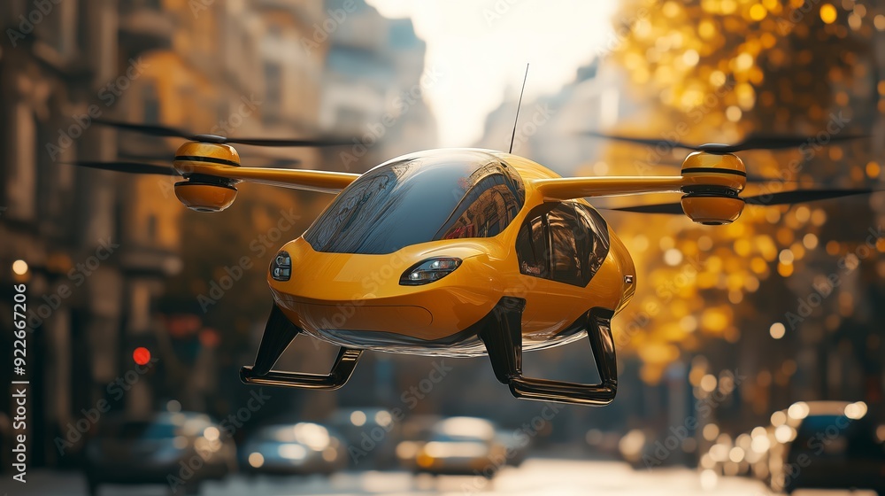 Future of urban air mobility, city air taxi, UAM urban air mobility ...