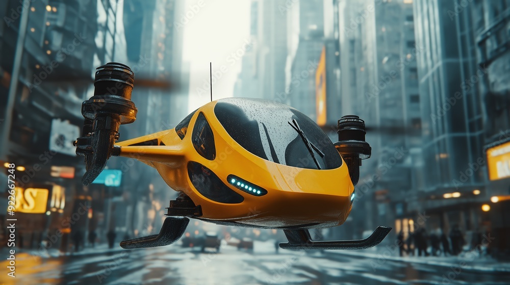 Future of urban air mobility, city air taxi, UAM urban air mobility ...