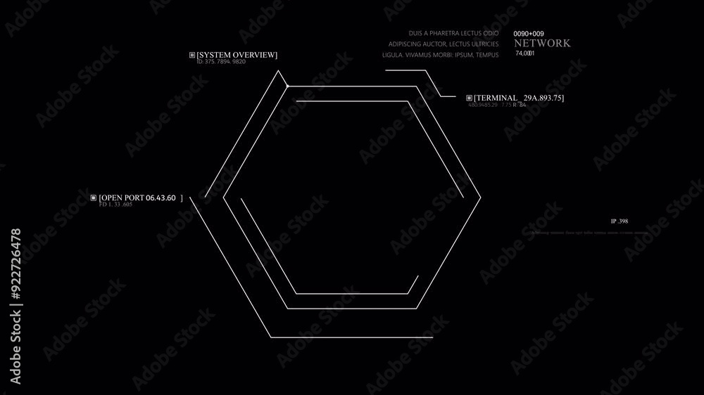 hexagon HUD data text UI 2GFX Appear and disappear.PNG Alpha For Logo Title. Technology ...