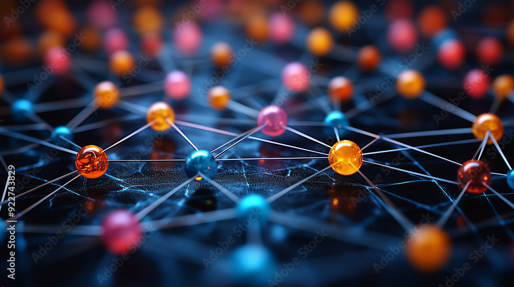 A network diagram representing the connections between different ...