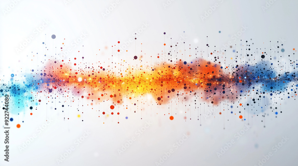 An elegant scatter plot chart showing the correlation between marketing ...