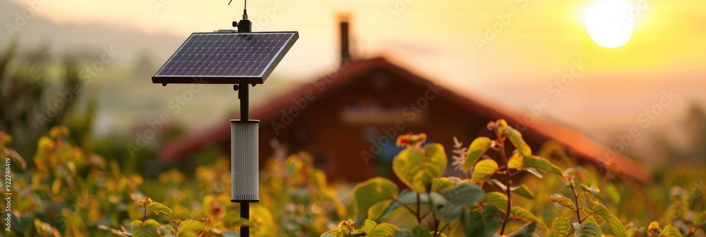 Solar Energy Weather Monitoring Station with Wind Speed Sensor and Air ...