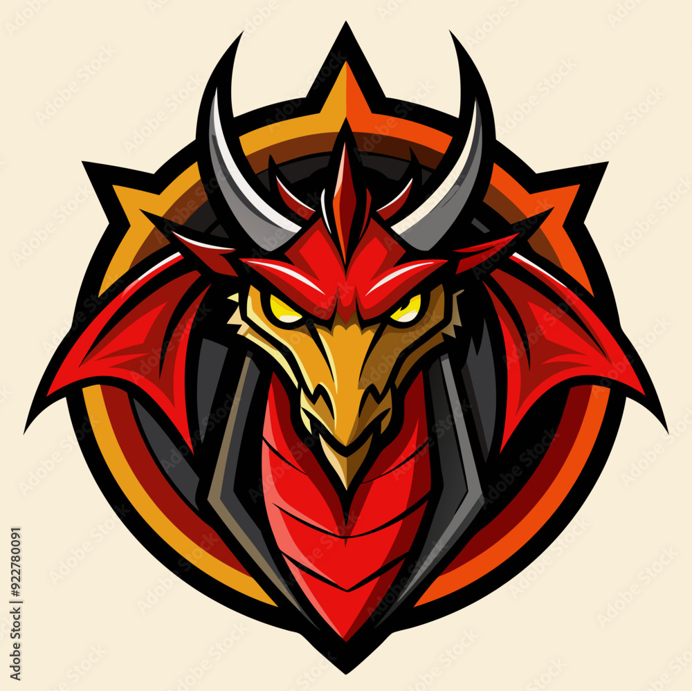 Dragon logo, esport logo, esports logo, dragon symbol, red dragon ...