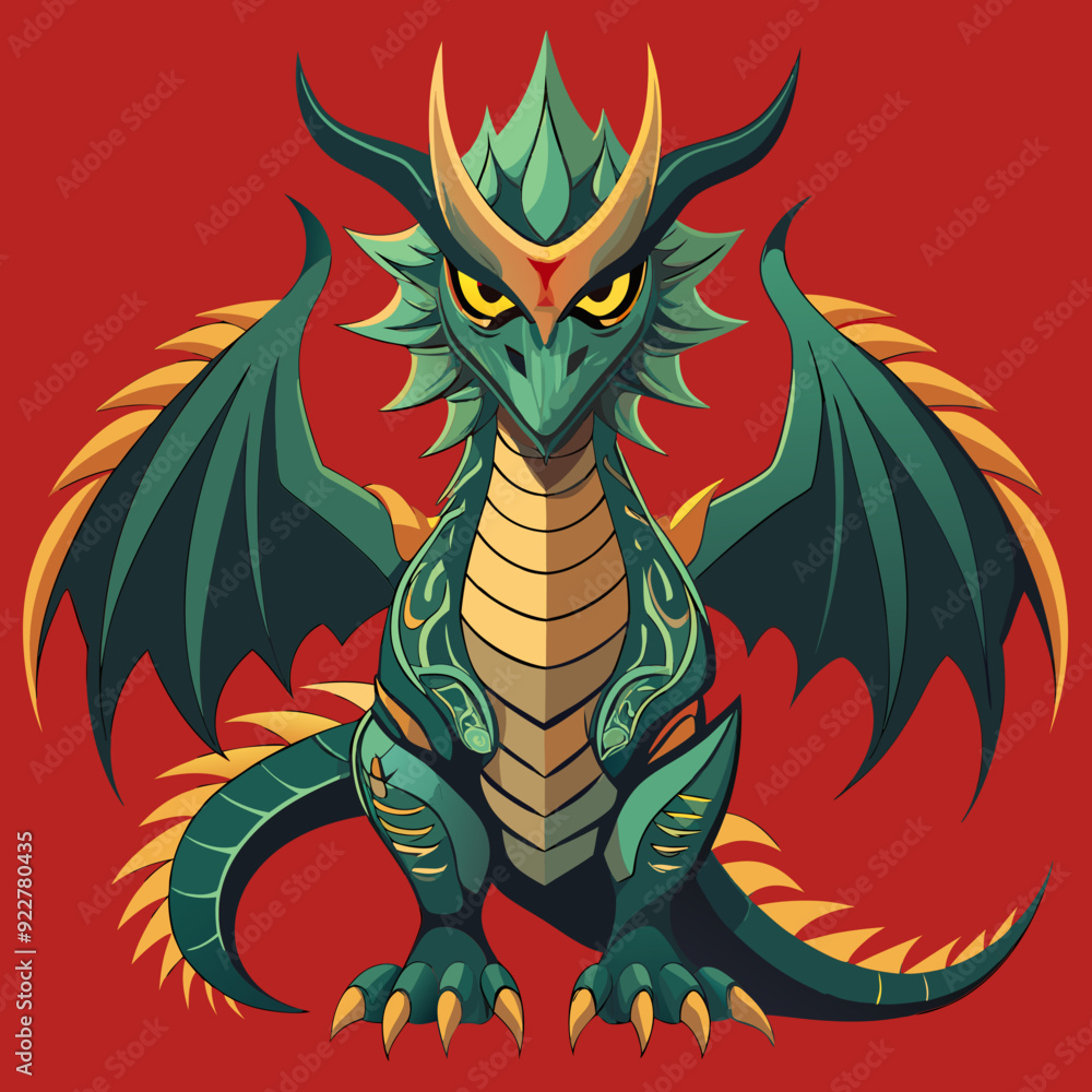 Vetor de Dragon logo, esport logo, esports logo, dragon symbol, red ...