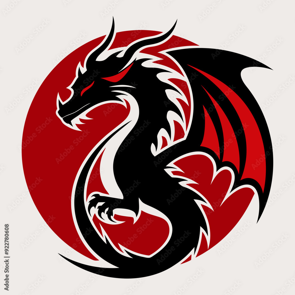 Dragon logo, esport logo, esports logo, dragon symbol, red dragon ...