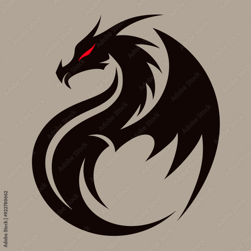 Dragon logo, esport logo, esports logo, dragon symbol, red dragon ...
