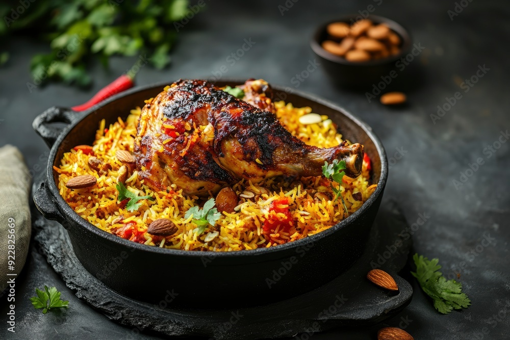 indian meat biryani, Spicy mutton biryani food photography, The ...