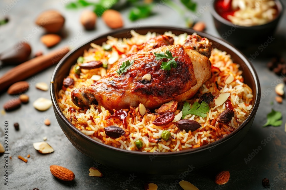 indian meat biryani, Spicy mutton biryani food photography, The ...