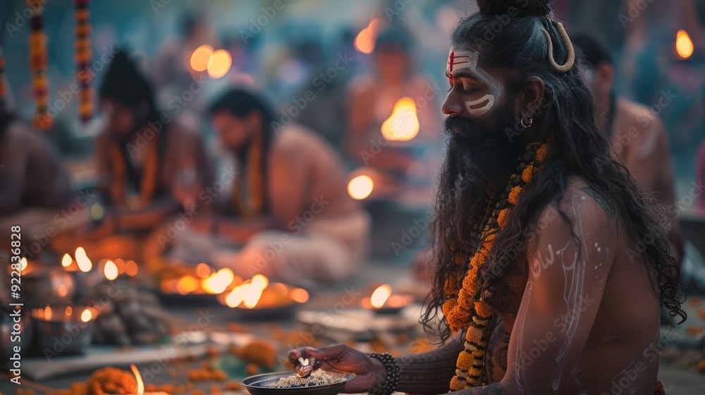 Maha Shivaratri festival with devotees performing rituals, fasting, and ...