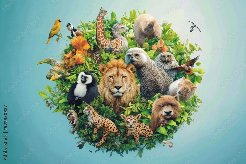 World Animal Day Collage Design: A Heartfelt Mosaic Celebrating the ...